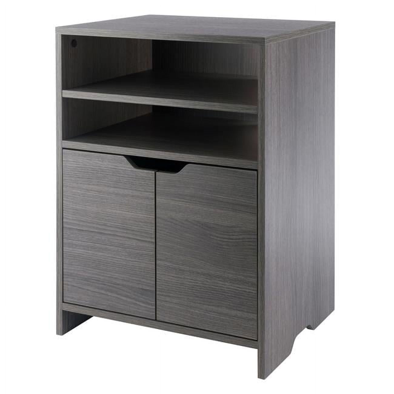 Winsome Trading 19.2 in. Nova Storage Cabinet with 4 Shelf Charcoal ...