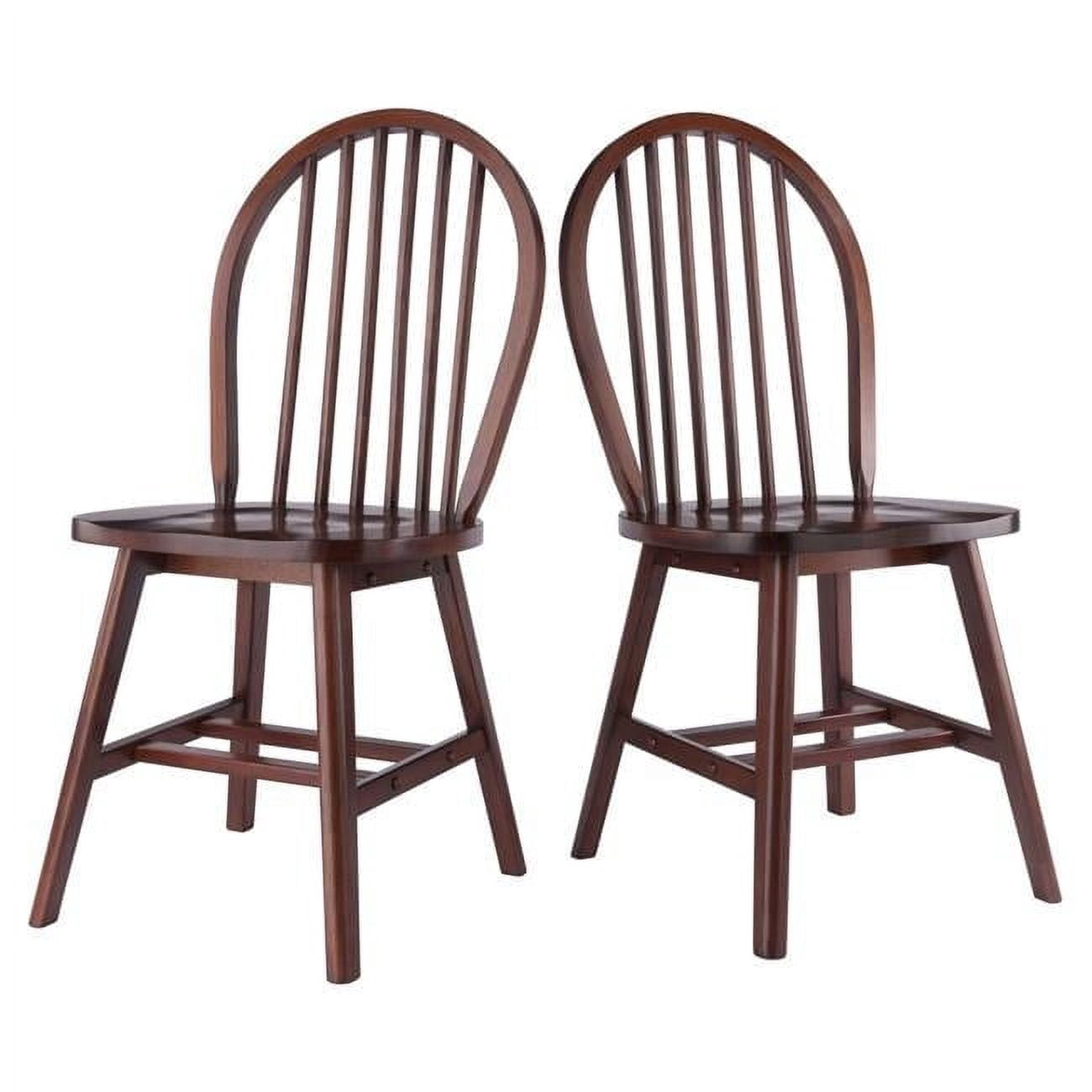 Winsome Trading Windsor Chair Set, Walnut - 2 Piece - Walmart.com