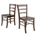 Winsome Wood Benjamin Ladder-Back Chairs, 2-PC Set, Walnut Finish ...
