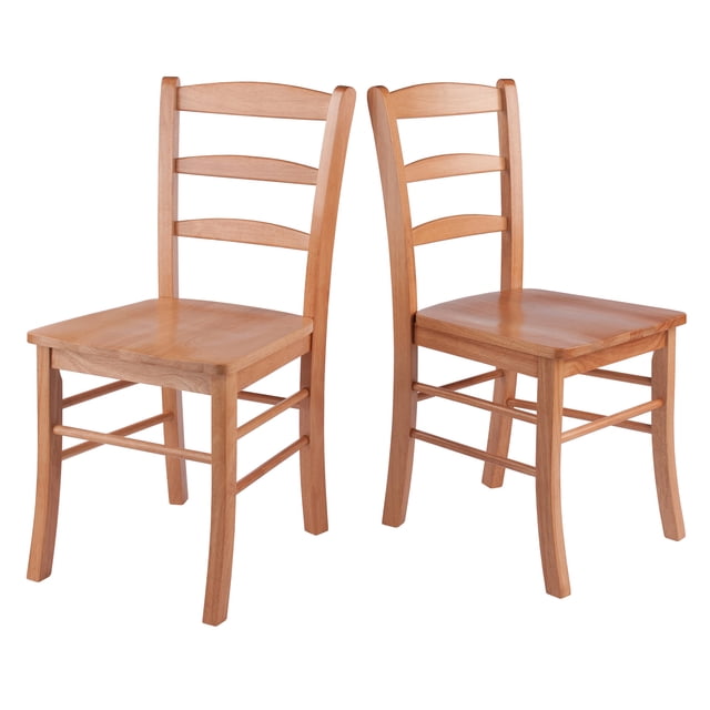 Winsome Benjamin Ladder-Back Chairs, 2-Pc Set, Light Oak Finish ...