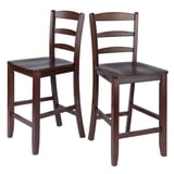 Winsome Wood Benjamin Wooden Kitchen Bar Counter Stools, Set of 2 ...