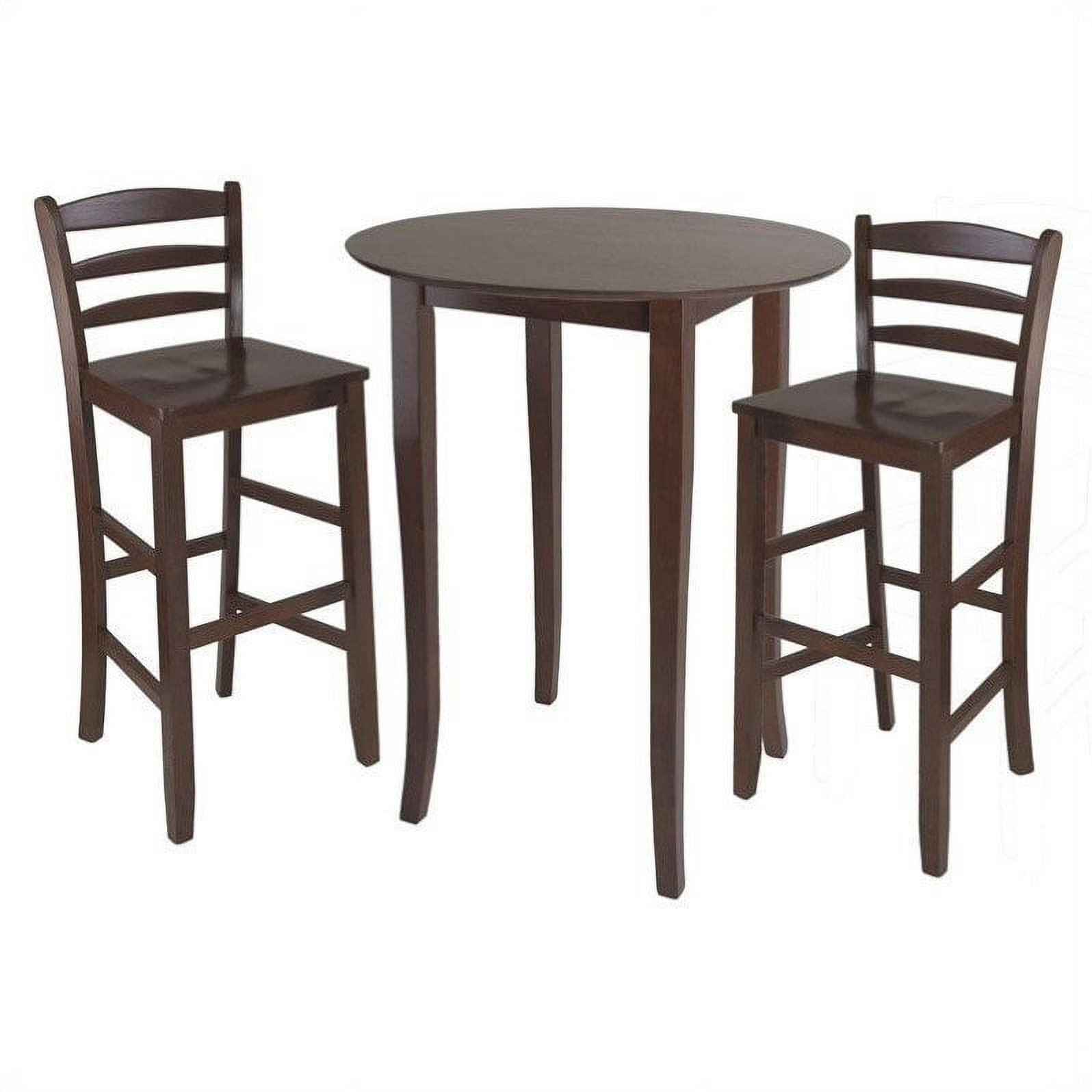 Winsome Wood Fiona 3-Pc Pub Set, High Table & 2 Ladderback Bar Stools ...