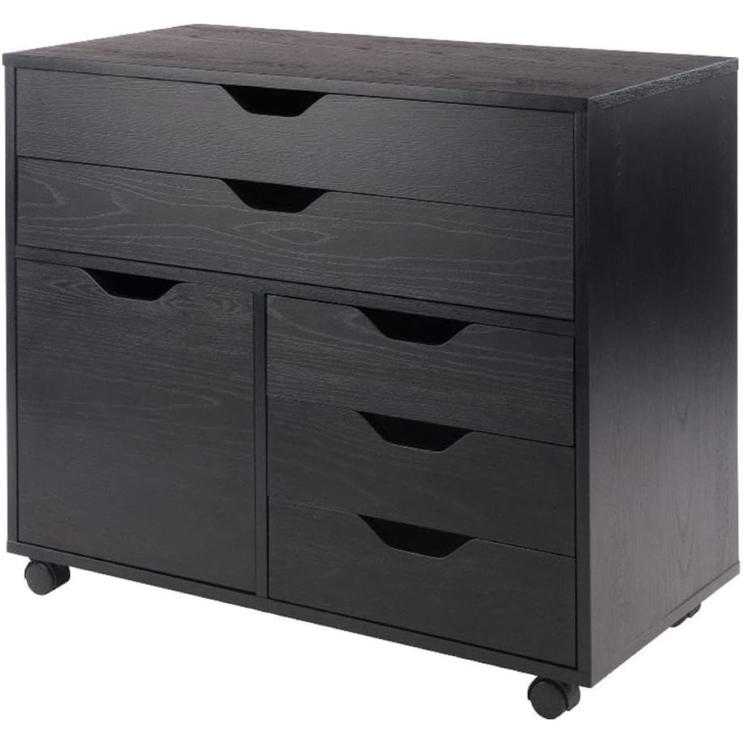 Winsome Wood Halifax Cabinet/Cupboard, 2 Large Drawer with 3 Small ...