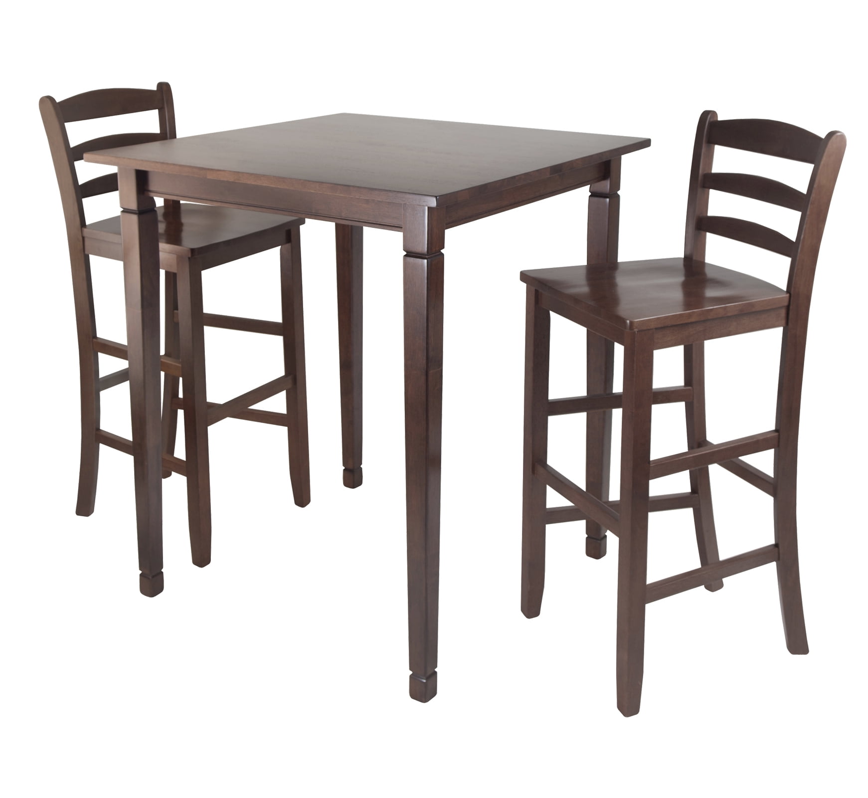 Winsome Wood Kingsgate 3-Pc Pub Set, High Table & 2 Ladder Back Bar ...