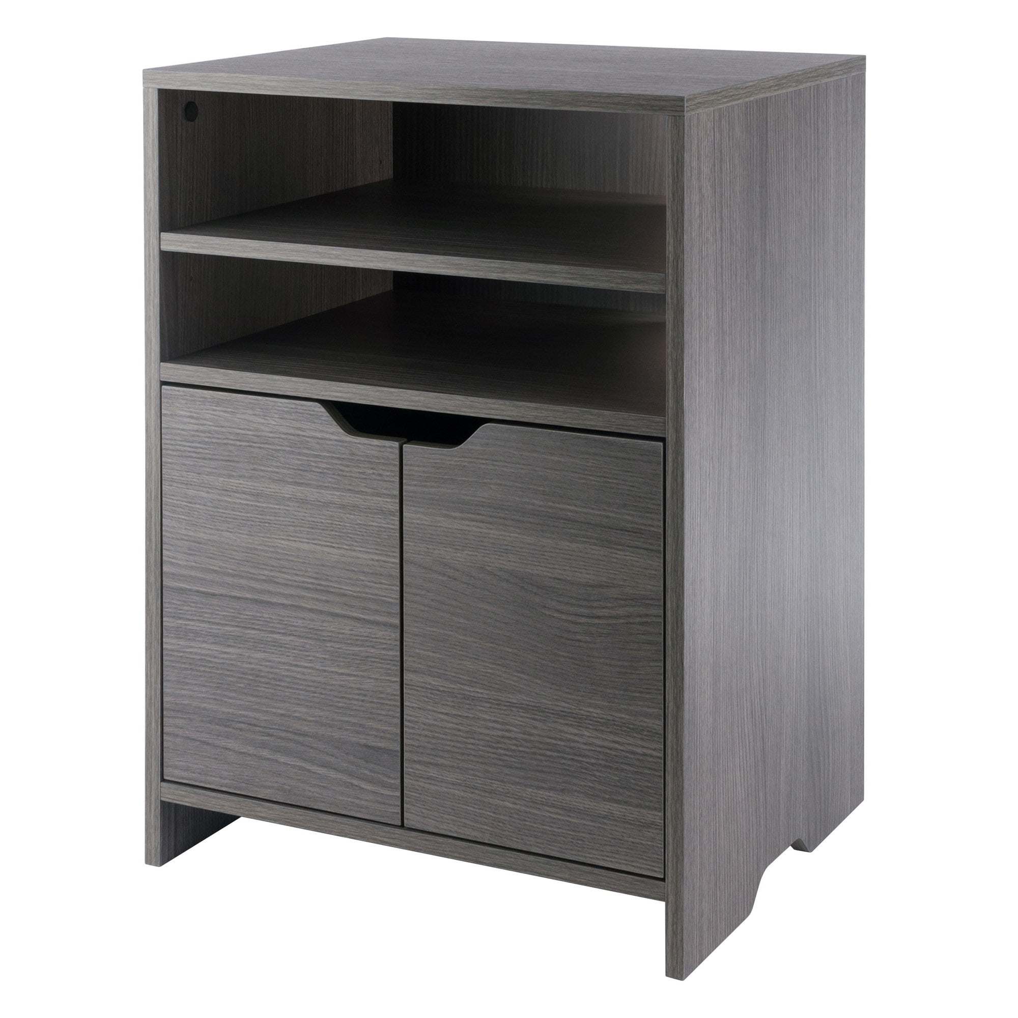 Winsome Wood Nova Open-Shelf Storage Cabinet, Charcoal Finish - Walmart.com