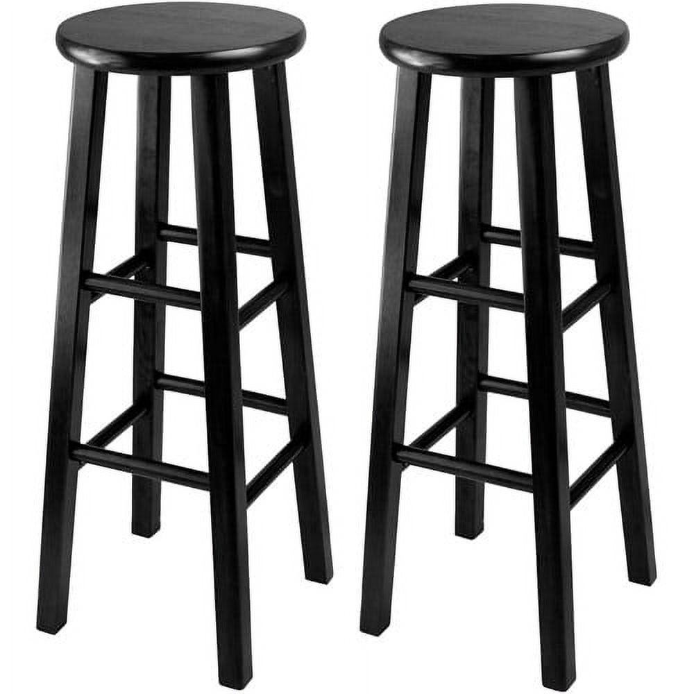 Winsome Wood Pacey 29" Bar Stools, Set of 2, Black - Walmart.com