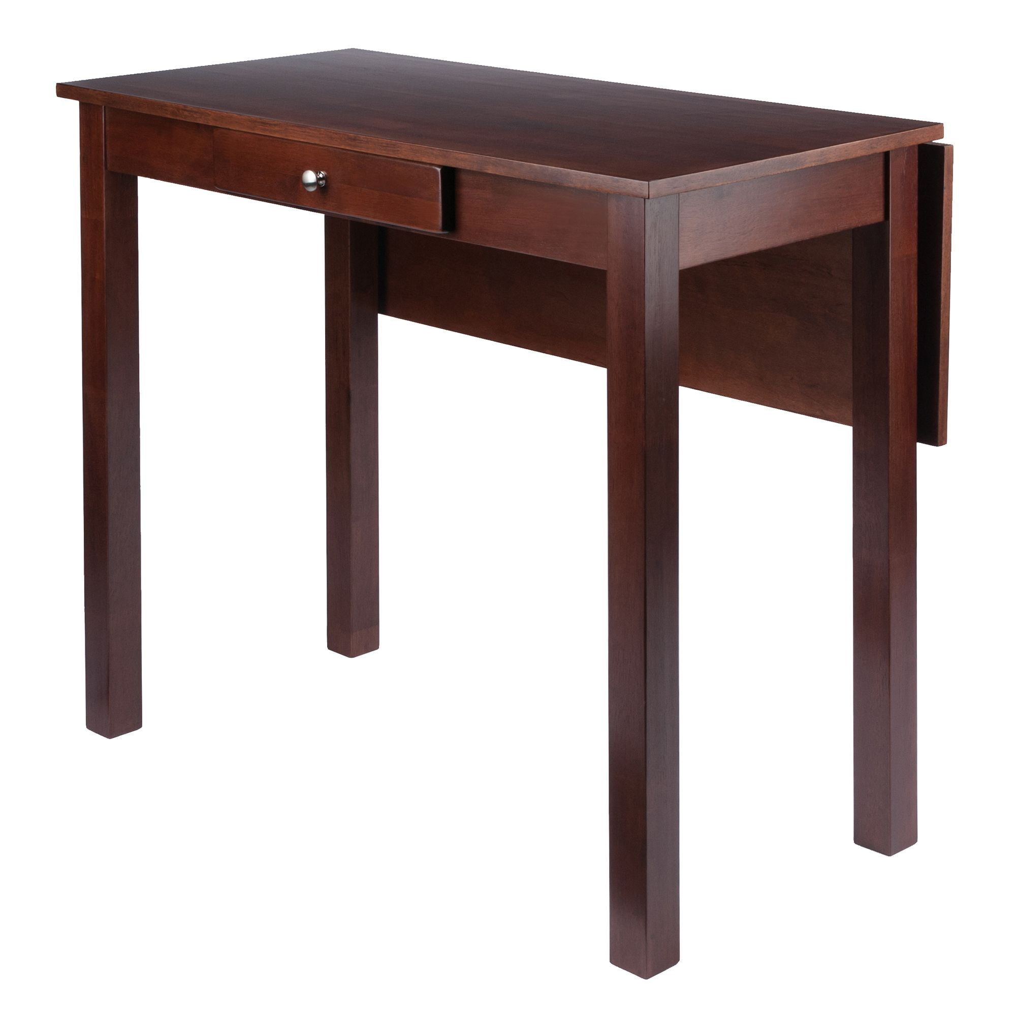 Winsome Perrone High Table with Drop Leaf, Walnut - Walmart.com