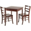Winsome Wood Clayton 3-Pc Dining Set, Drop Leaf Table & 2 Keyhole Back ...