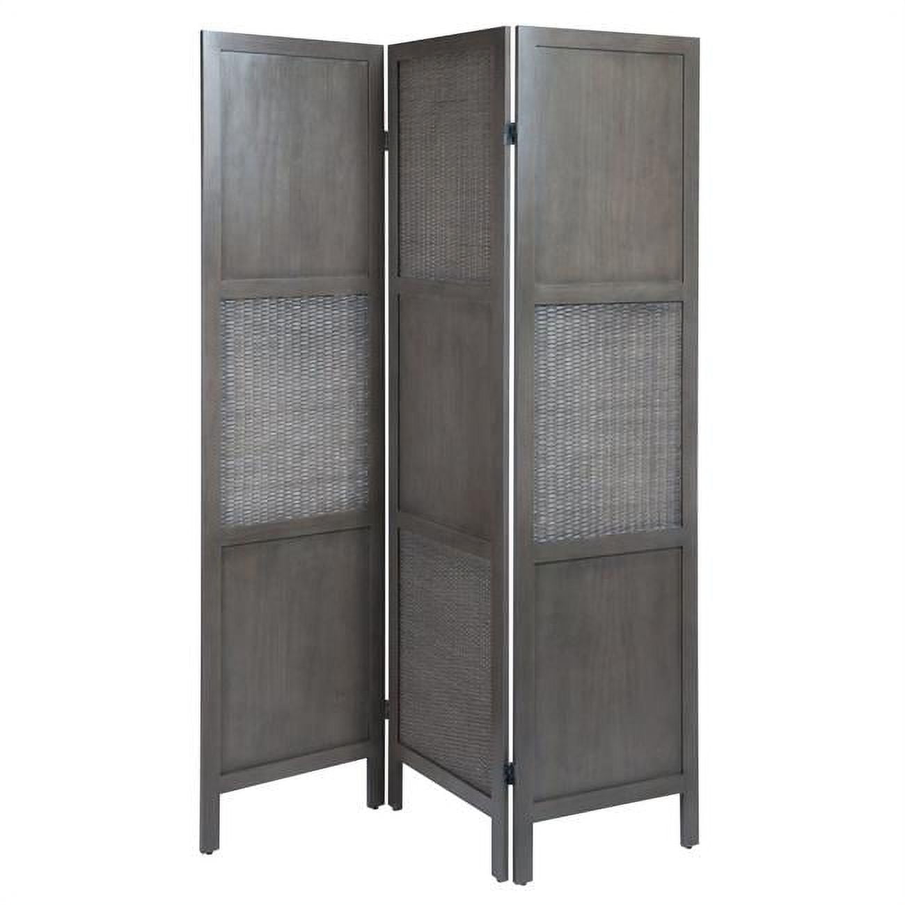 Winsome Wood Ramie Folding Screen Divider, Oyster Gray Finish - Walmart.com