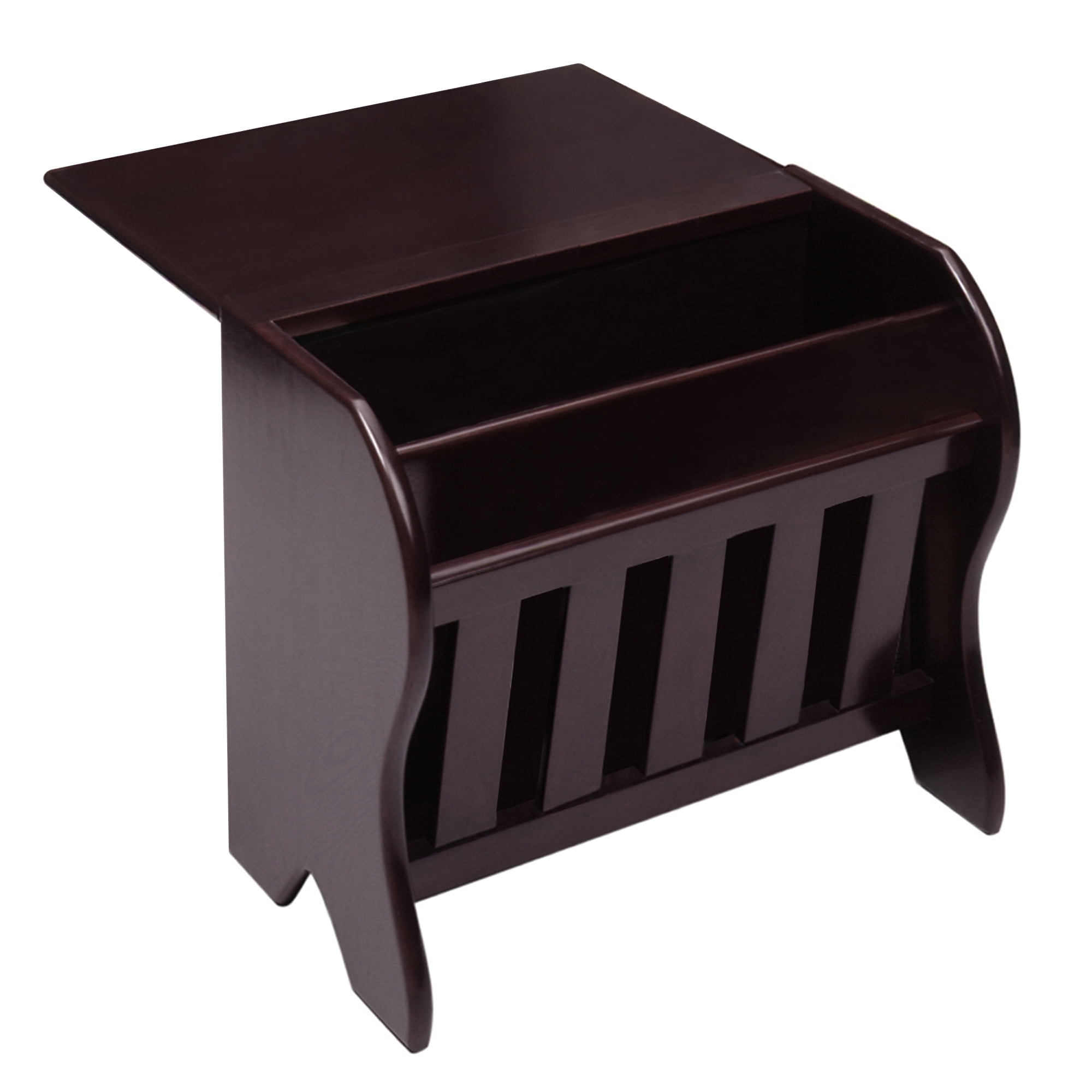 Winsome Wood Romeo Magzine Rack, Drop-leaf Top, Espresso Finish ...