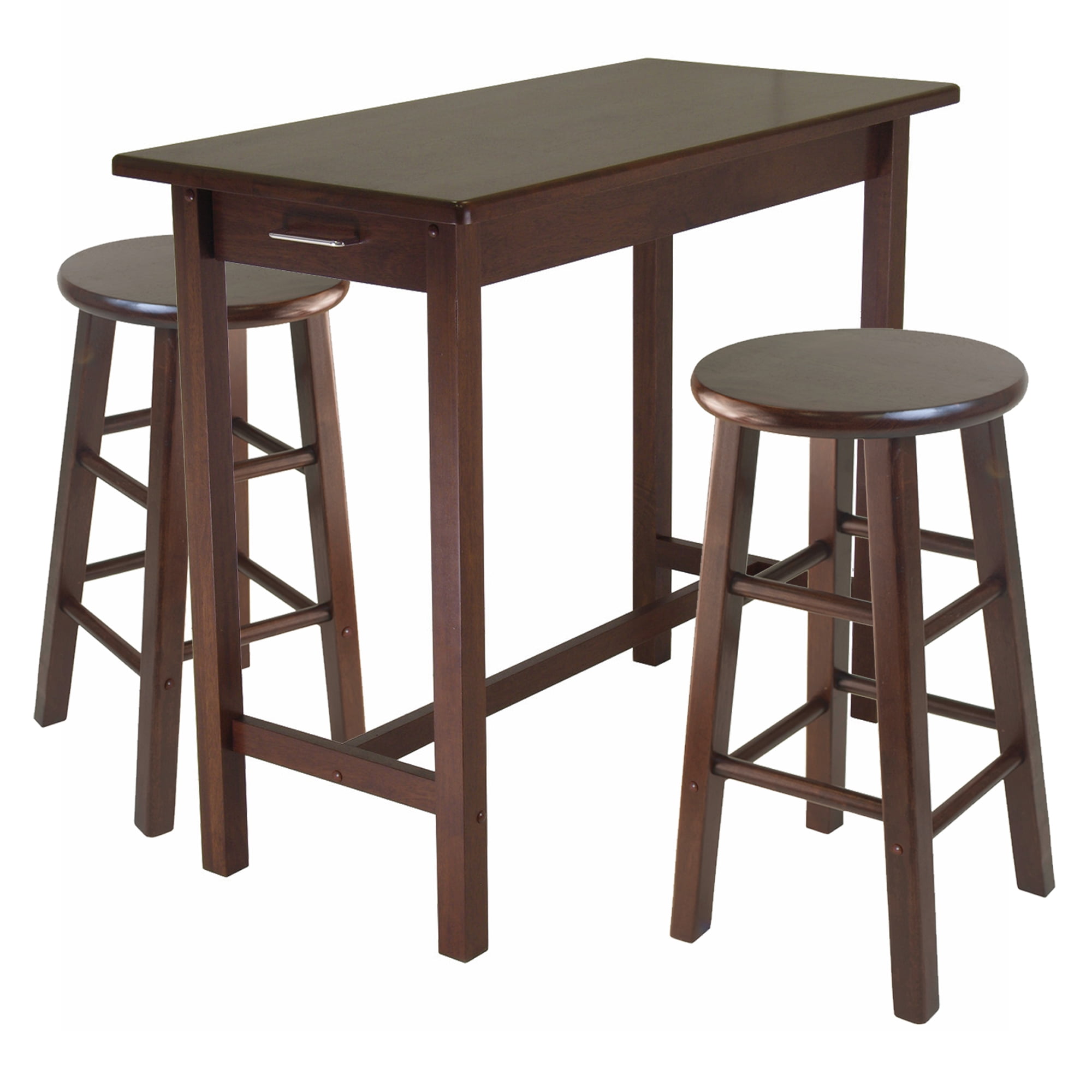 Winsome Wood Sally 3-Pc Breakfast Table with 2 Square Leg Counter ...
