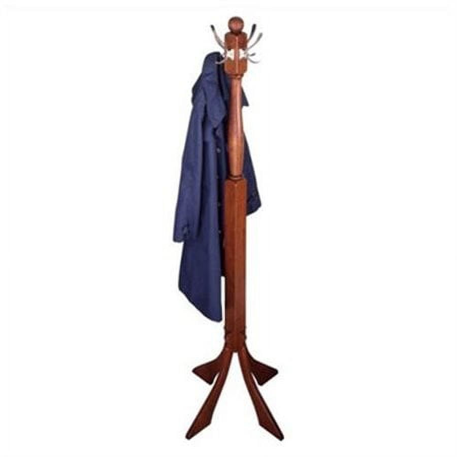 Winsome Wood Sherlock 4-Double Hook Coat Tree, Walnut Finish - Walmart.com