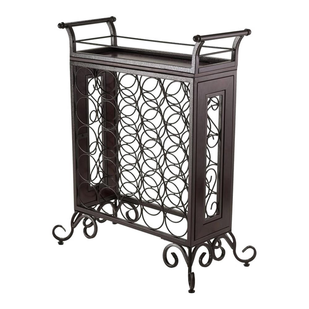 Winsome, Wine Rack, Bronze, Holds 25 bottles with removable tray ...