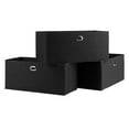 Winsome Wood Torino 3-Pc Foldable Wide Baskets, Black Fabric - Walmart.com