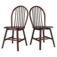 Winsome Wood Benjamin Ladder-Back Chairs, 2-PC Set, Walnut Finish ...