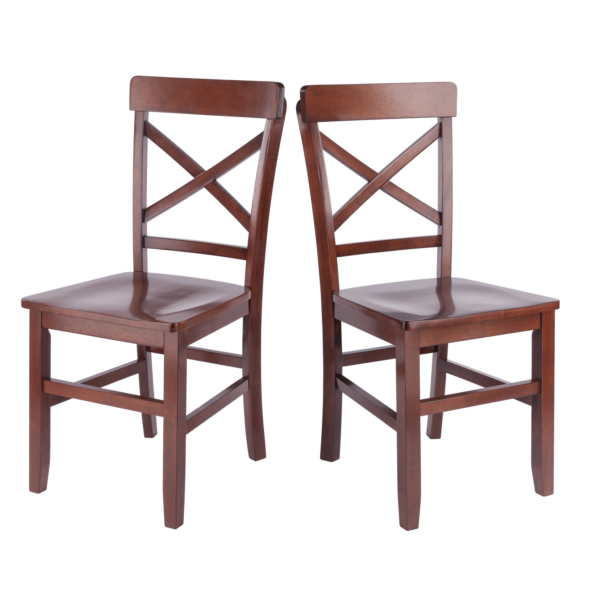 Winsome Xenia 2-Pc Set X-Back Chairs, Walnut - Walmart.com