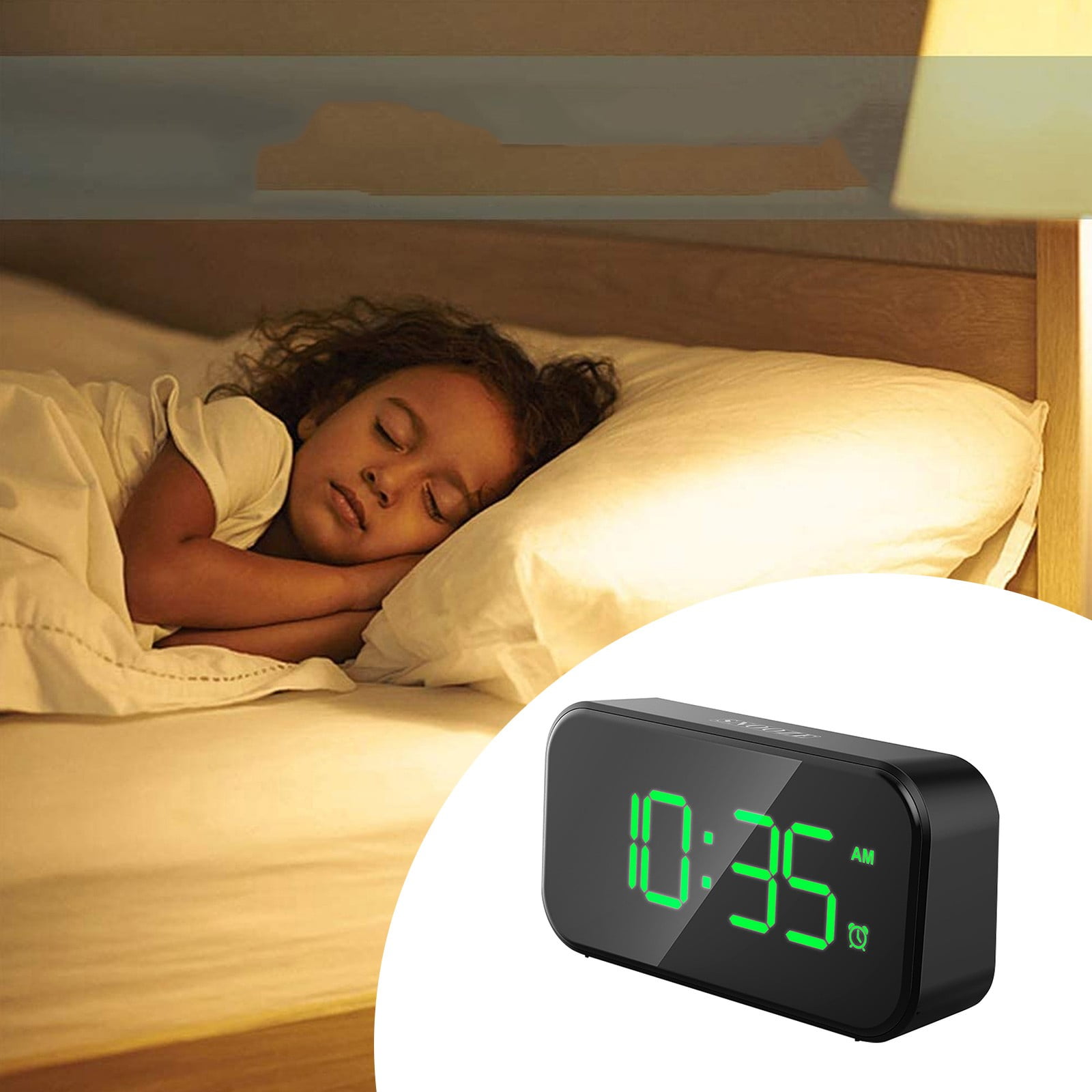 Winsopee Clock,Small Led Digital Alarm Clock With Snooze Easy To Set ...