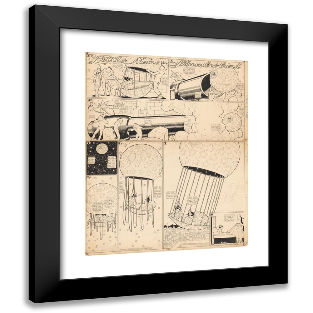 Winsor McCay 12x14 Black Modern Framed Museum Art Print Titled - Little Nemo in Slumberland - ‘I ...