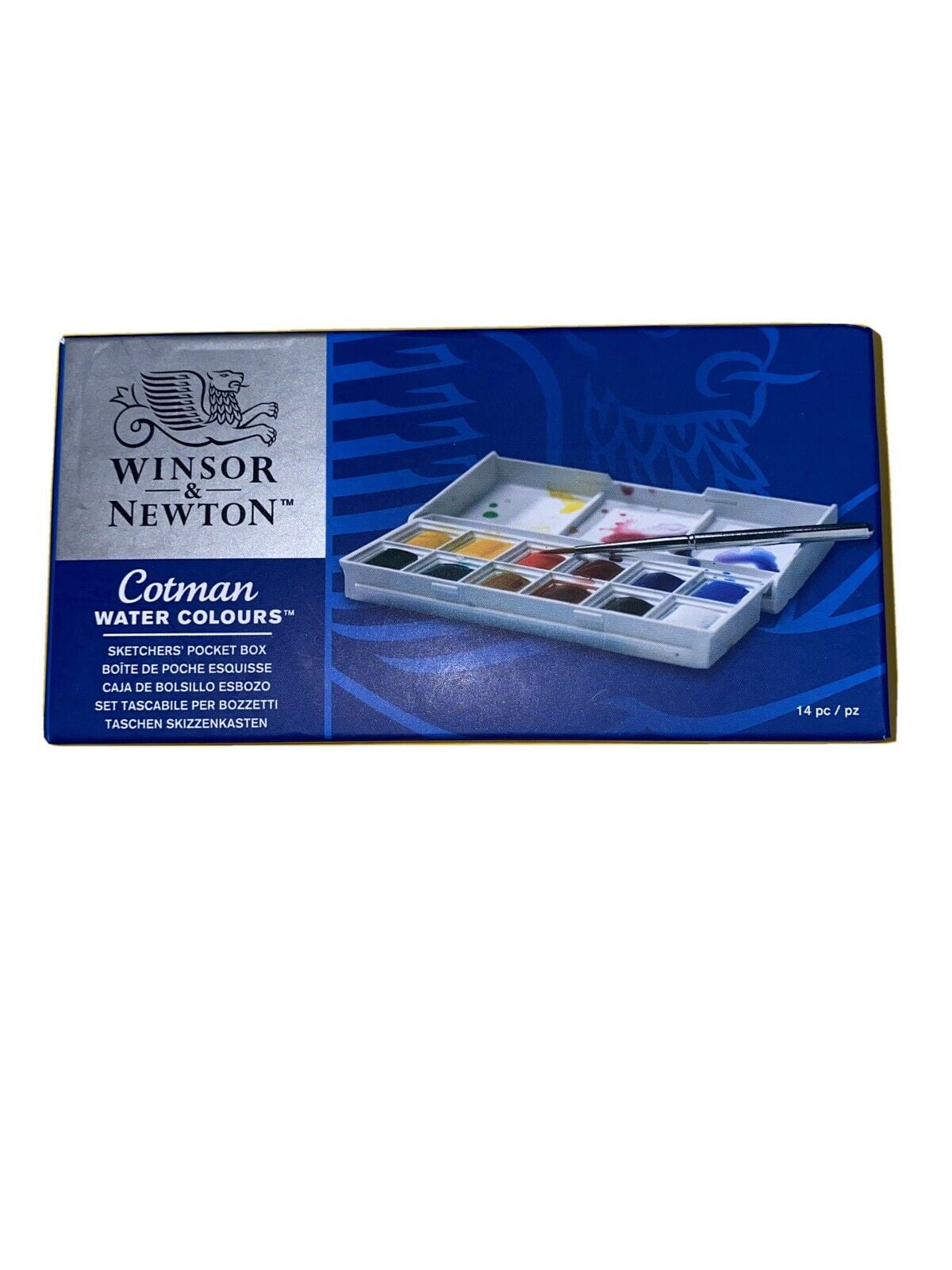 Winsor & Newman Cotman water colour sketchers pocket box 14pc 0390640 ...