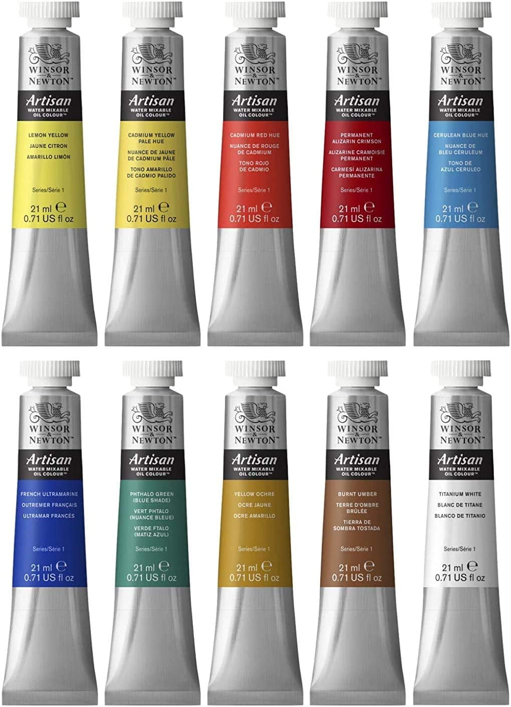 Winsor & Newton Artisan Water Mixable Oil Colors, Assorted Colors, 0.71 ...