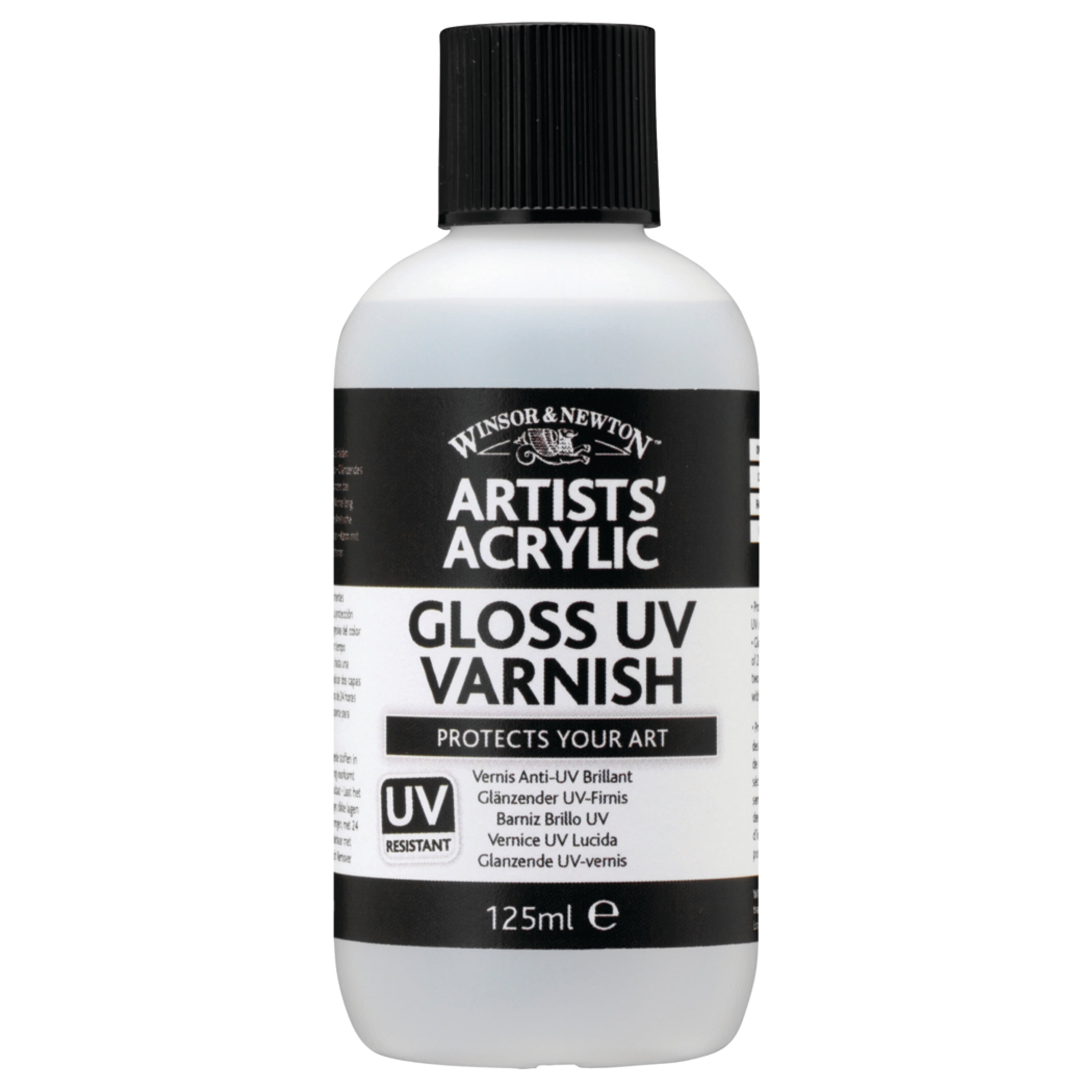 Winsor & Newton Artists' Acrylic UV Varnish, 125ml Bottle, Gloss ...