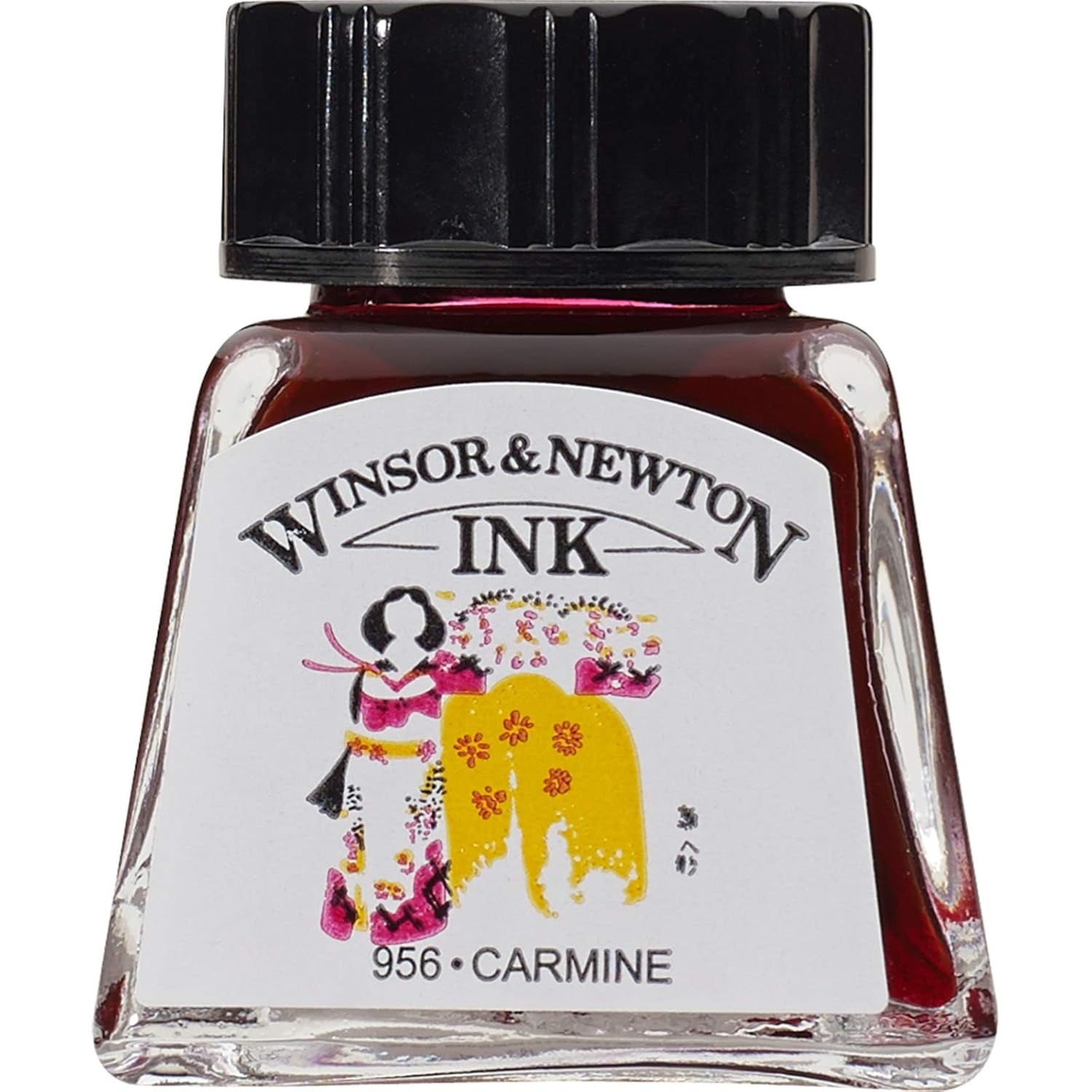 Winsor Newton Drawing Ink 14 ML Carmine 127 Fast Drying Transparent ...