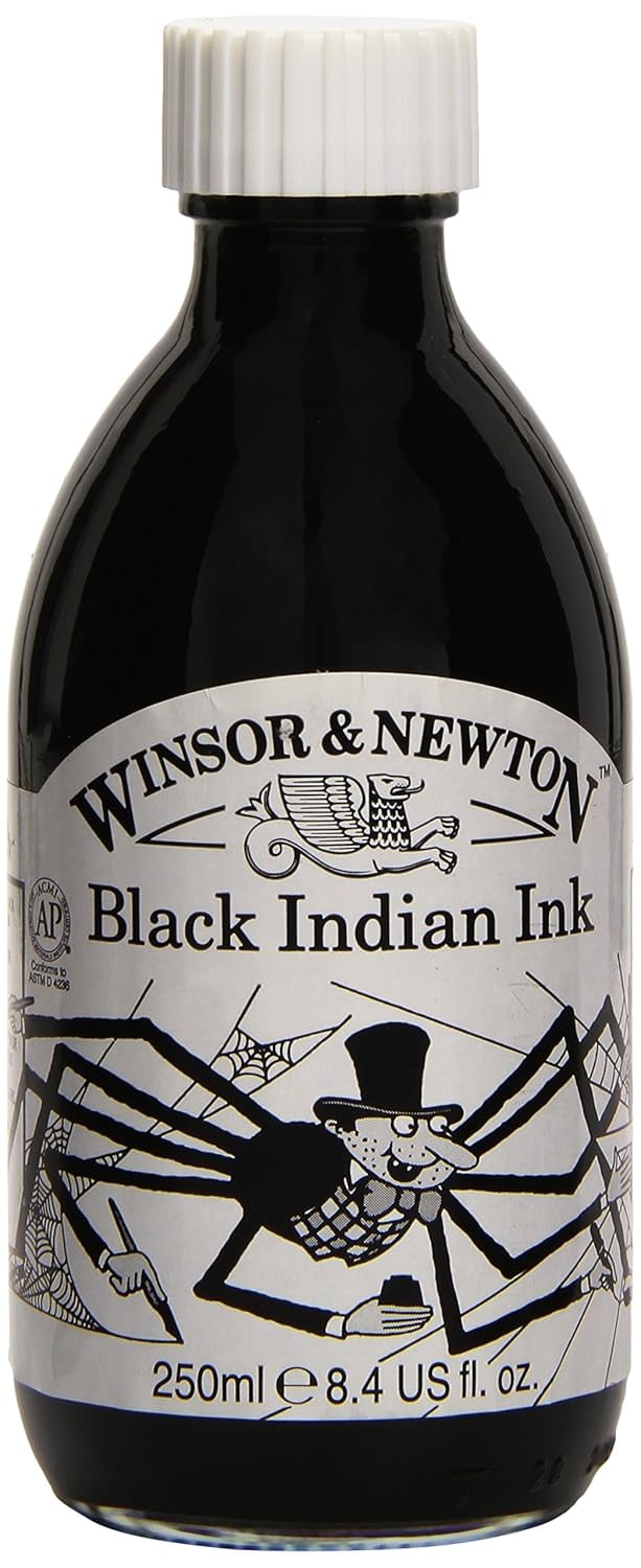 Winsor Newton Drawing Ink 250 ML Black Indian Ink 030 Fast Drying ...