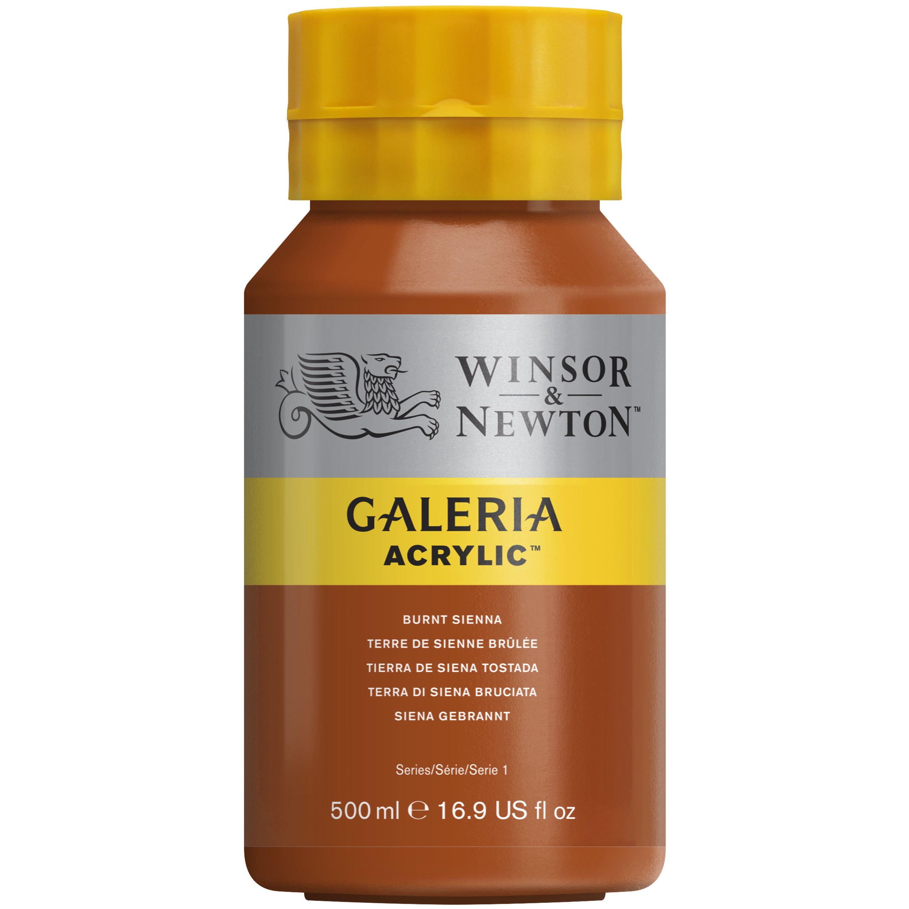 Winsor & Newton Galeria Acrylic, 500ml Squeeze Bottle, Burnt Sienna ...