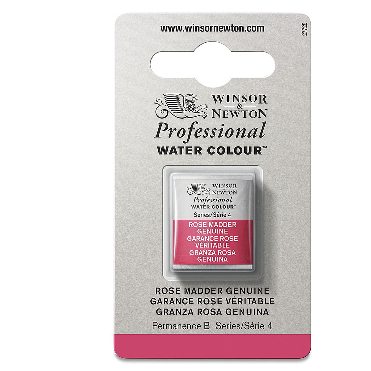 Winsor & Newton Professional Watercolor - Rose Madder Genuine, Half Pan ...