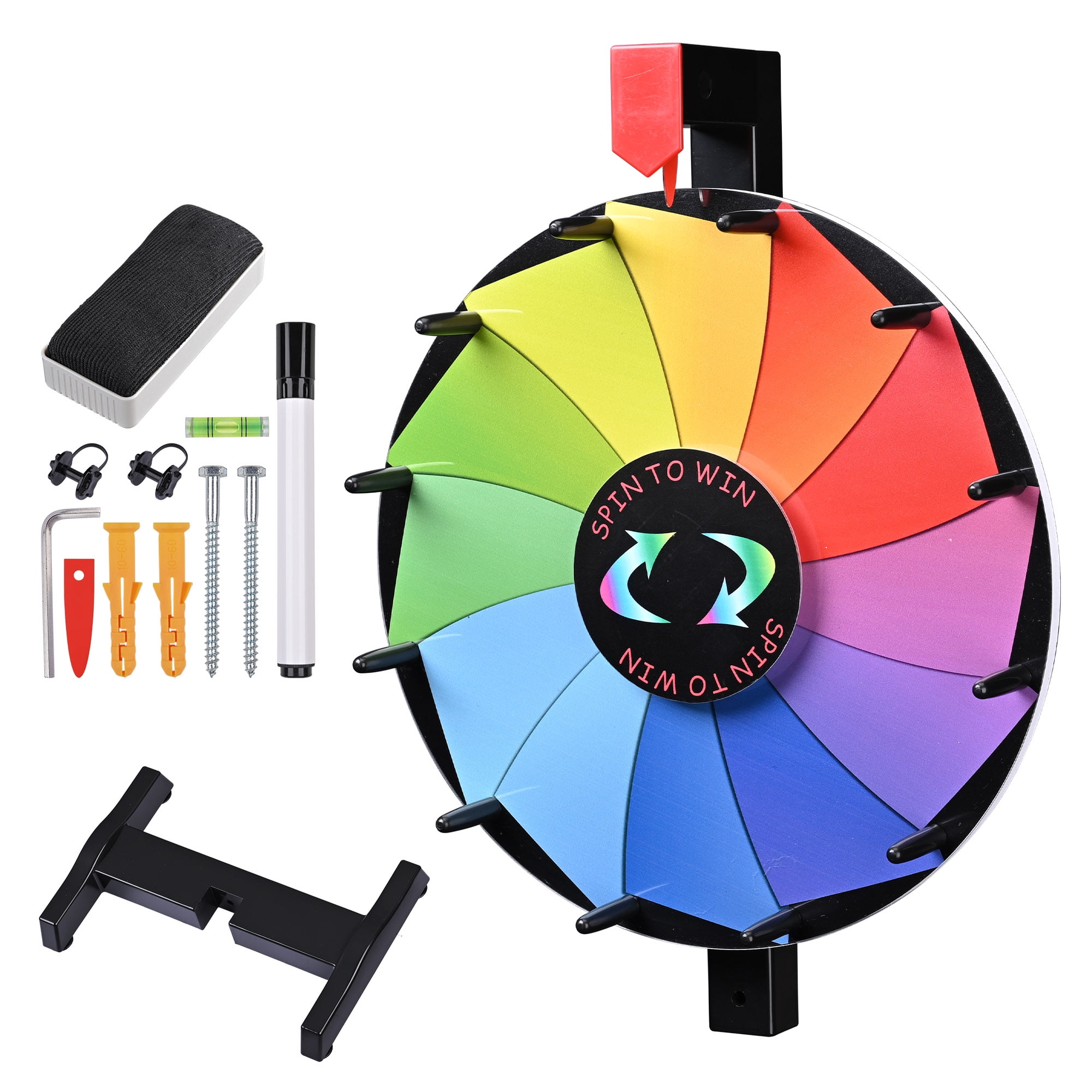 Winspin 12" Spinning Prize Wheel 12 Slots Wall Mounted Tabletop ...