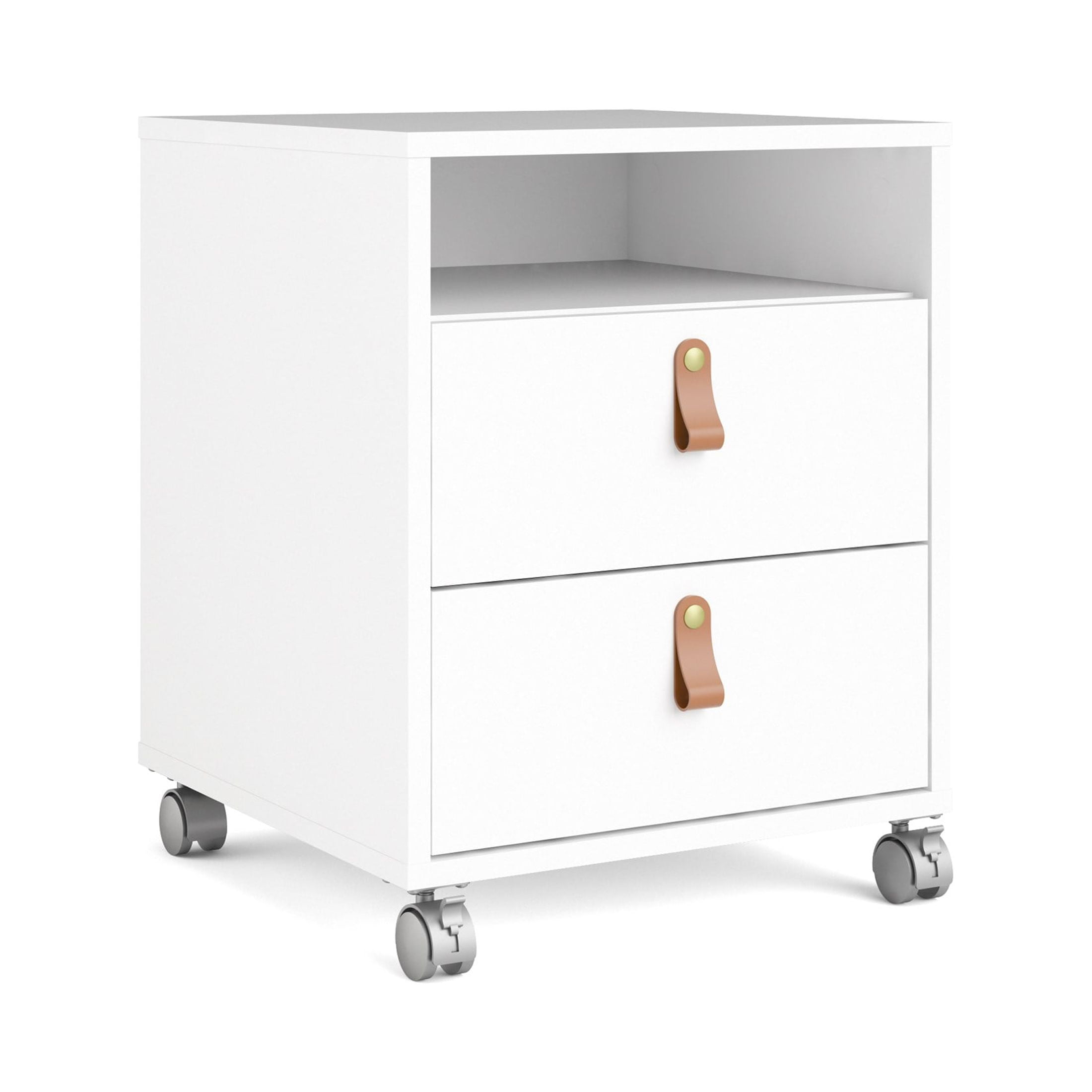 Winston 2 Drawer, 1 Shelf Mobile Cabinet, White - Walmart.com