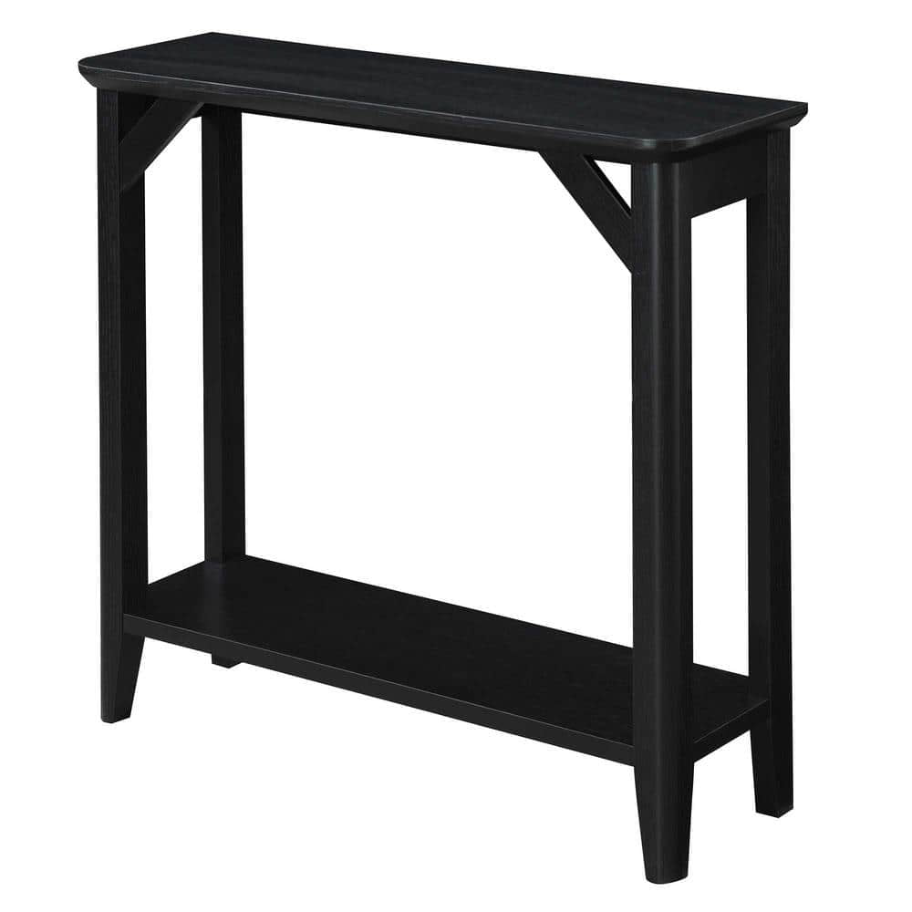 Winston 36in. Black Standard Rectangle Particle Board Console Table ...