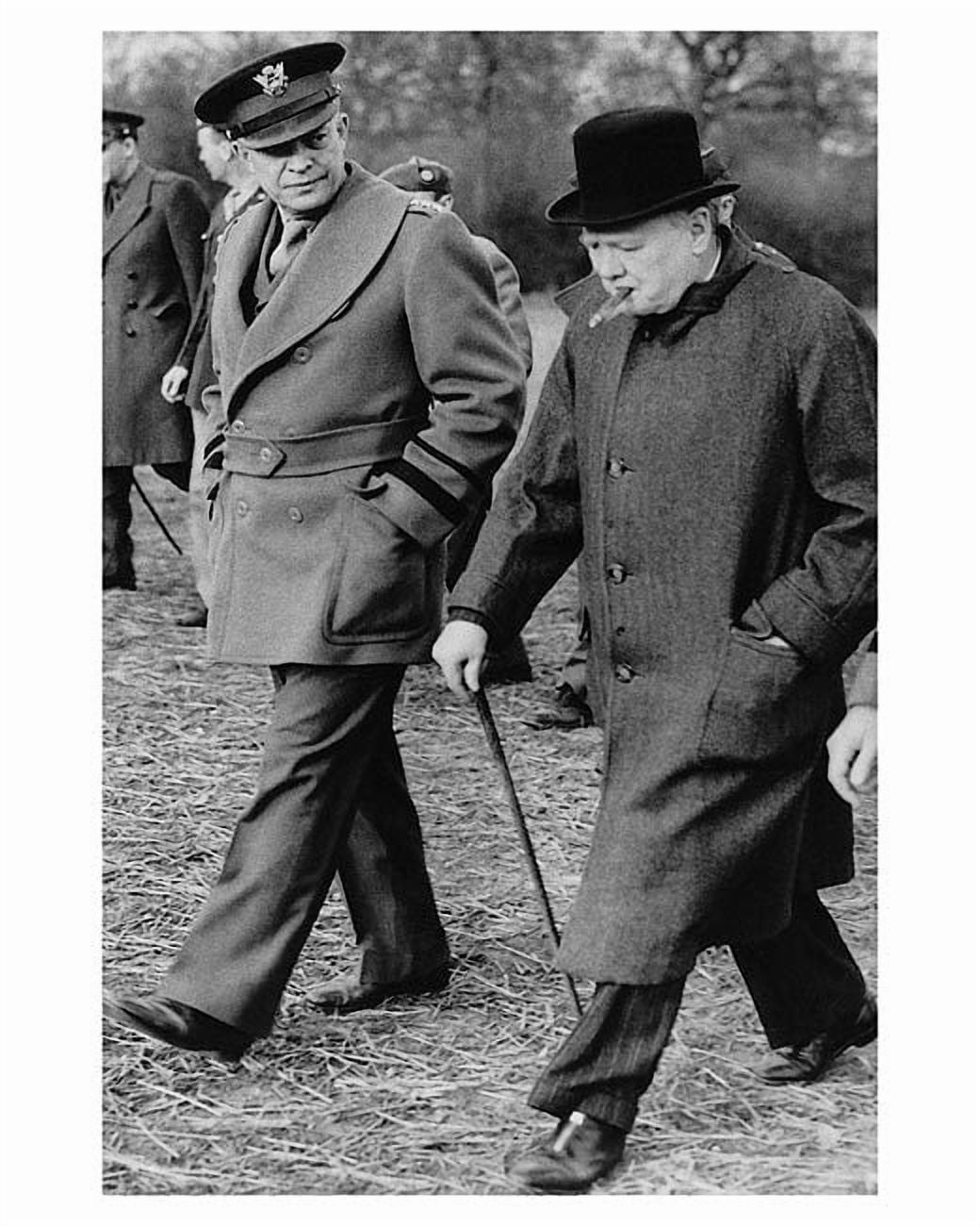 Winston Churchill & Dwight Eisenhower WWII - Style A - 24x36 Inch ...