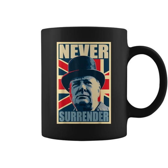Winston Churchill Never Surrender Coffee Mug - Walmart.com