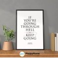 Winston Churchill Wall Art Keep Going Motivational Quotes Inspirational ...