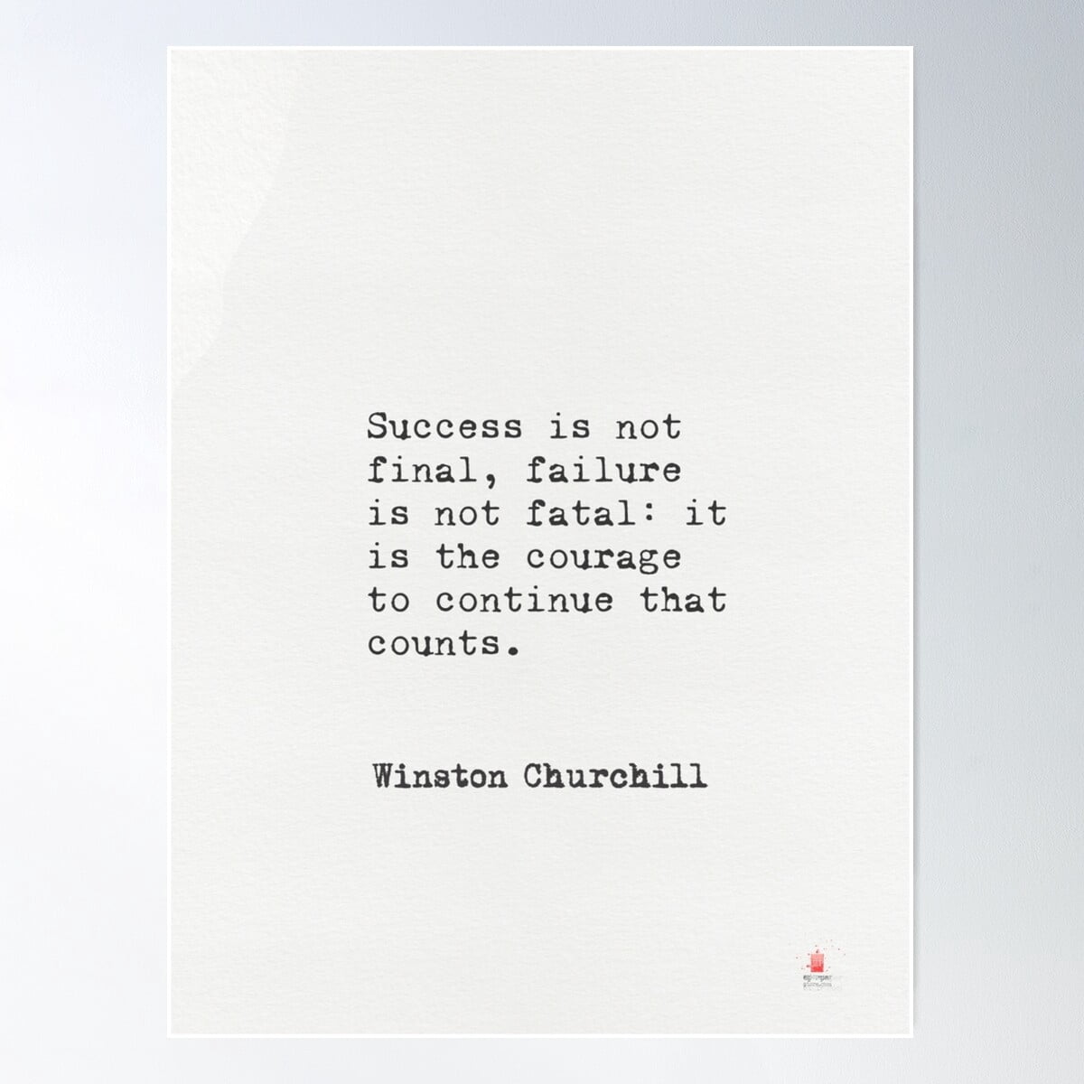 Winston Churchill Words Poster Wall Art, Modern Wall Decor For Living ...