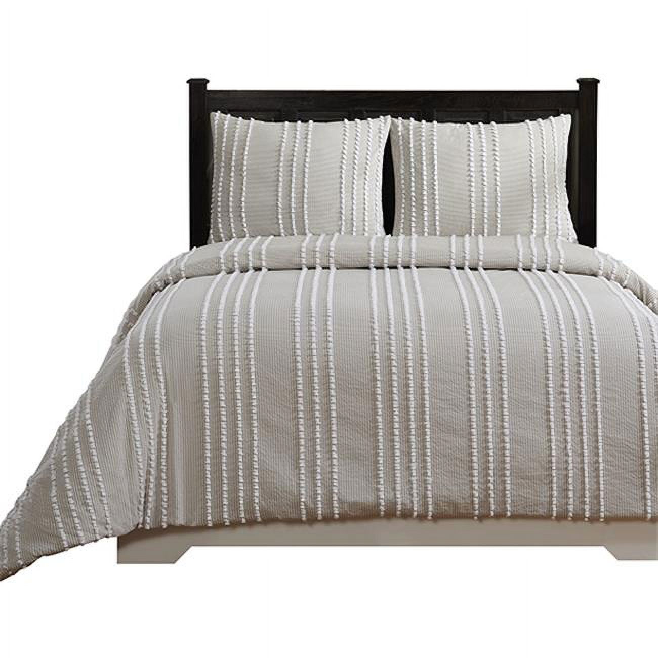 Winston Collection 100% Cotton Twin Comforter Set in Taupe - Walmart.com