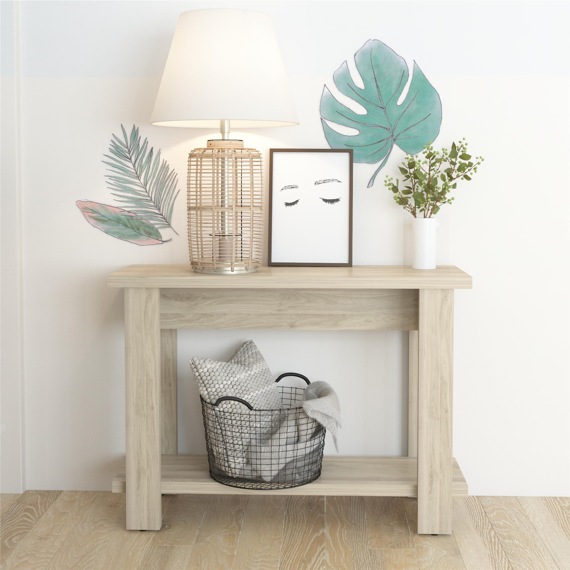 Winston Console Table, Light Walnut - Walmart.com