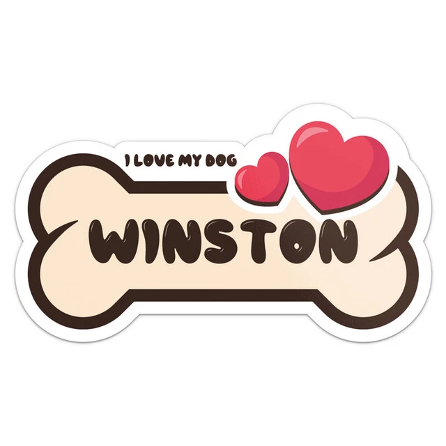 Winston Dog Sticker Phone Decal Water Bottle Stickers Car Decals ...