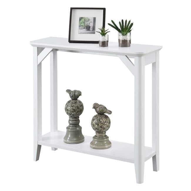 Winston Hall Table with Shelf, White - Walmart.com