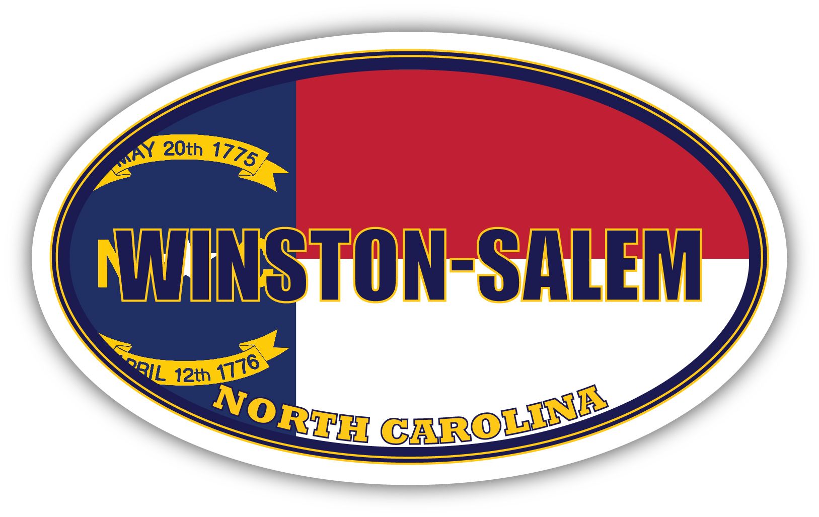 Winston-Salem City North Carolina State Flag | NC Flag Forsyth County ...