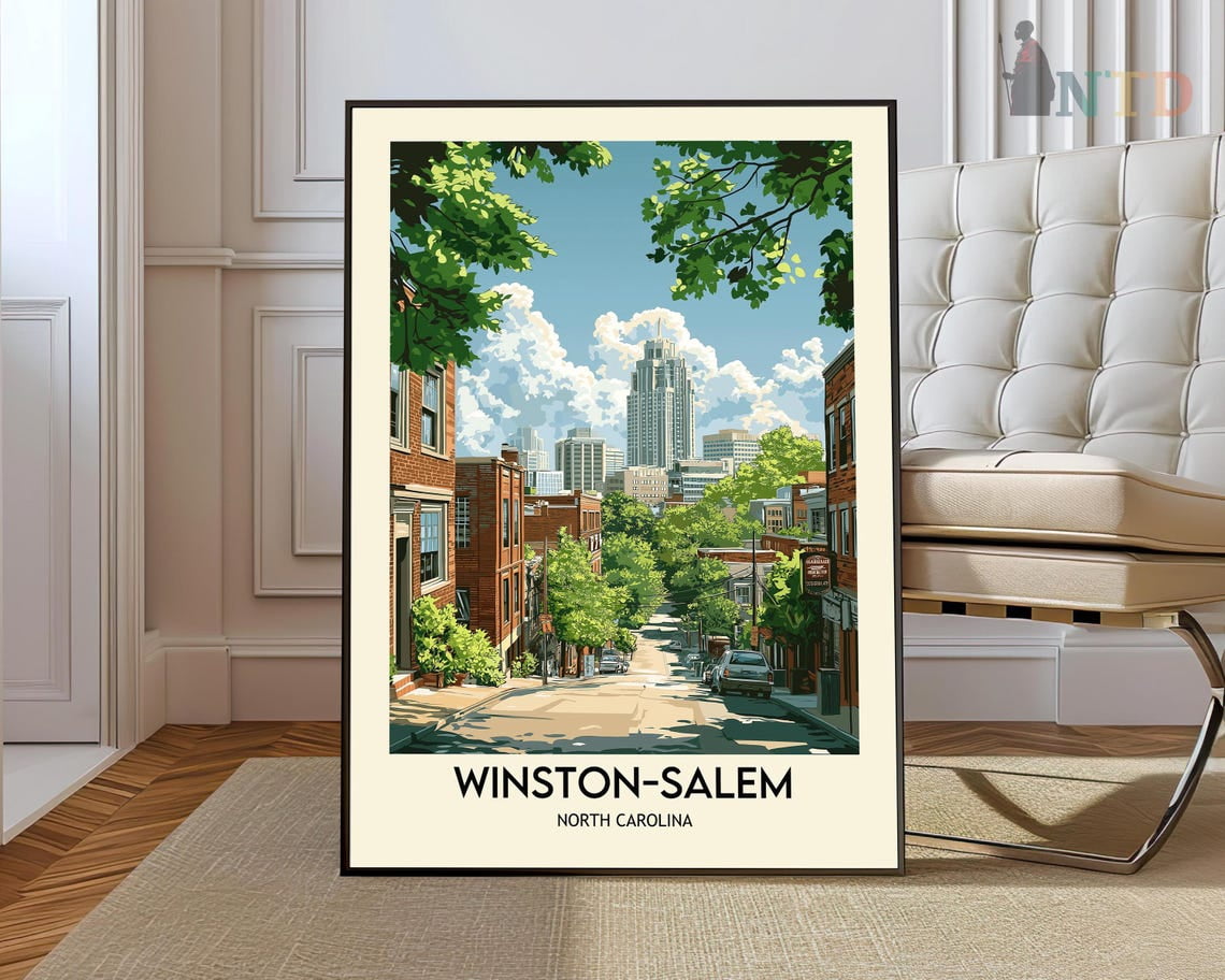 Winston-Salem Print, Winston-Salem Wall Art, Winston-Salem Poster ...