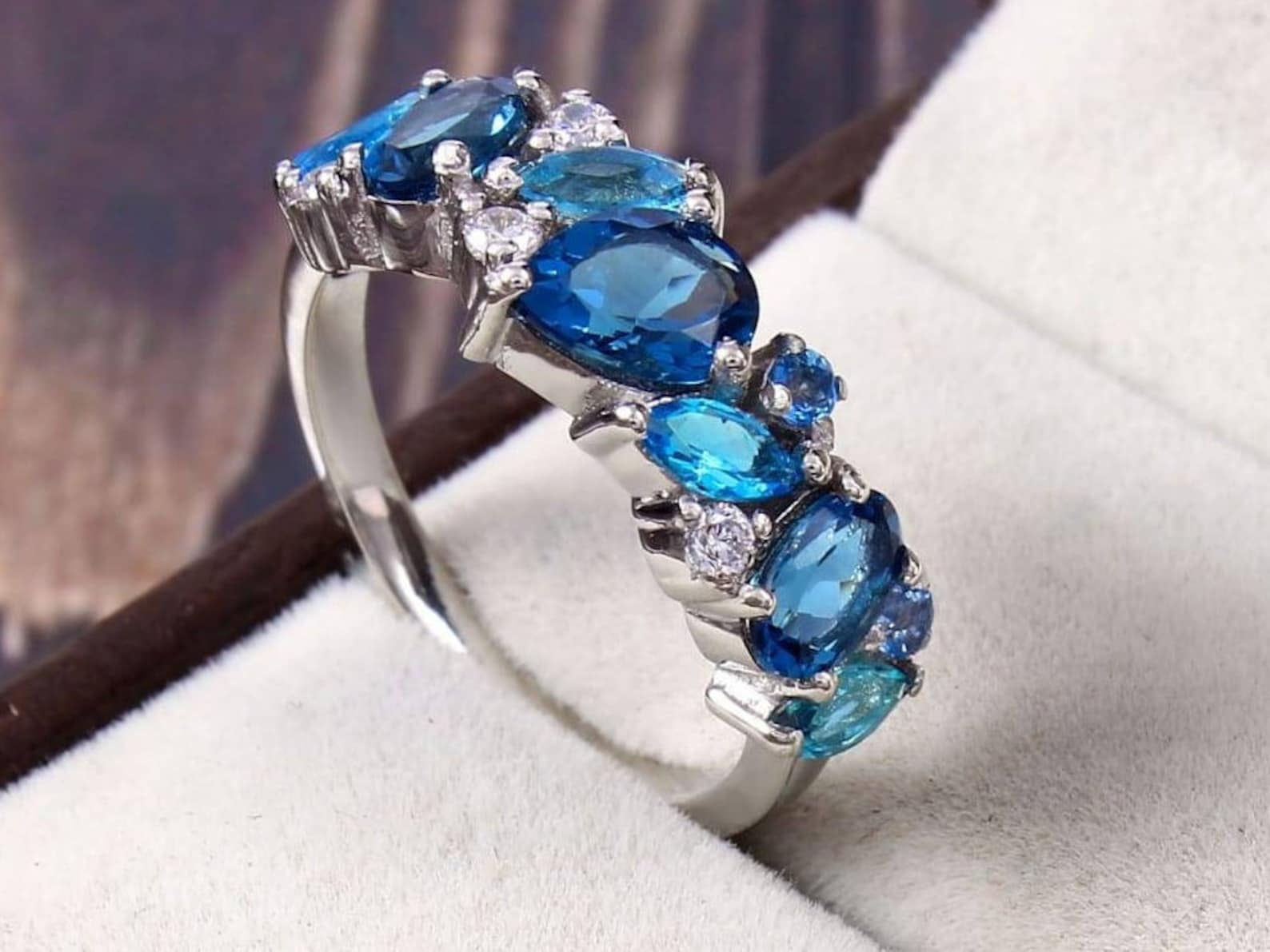 Winstonegemsjewels925 Sterling Silver Unique London Blue Topaz Wedding ...