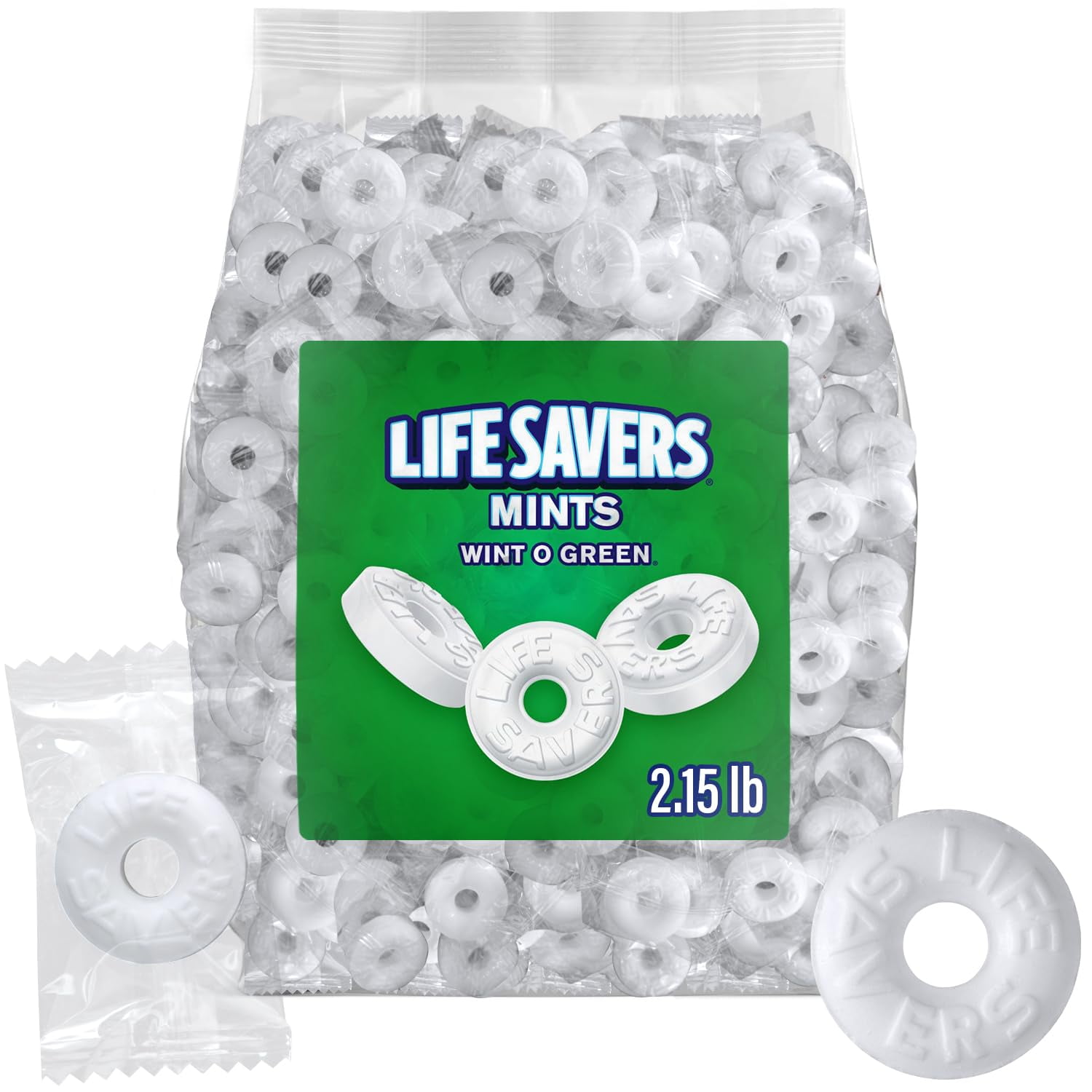 Wint O Green Hard MFF30 Candy 2lb + 2oz Bulk Pack of Mints Individually ...