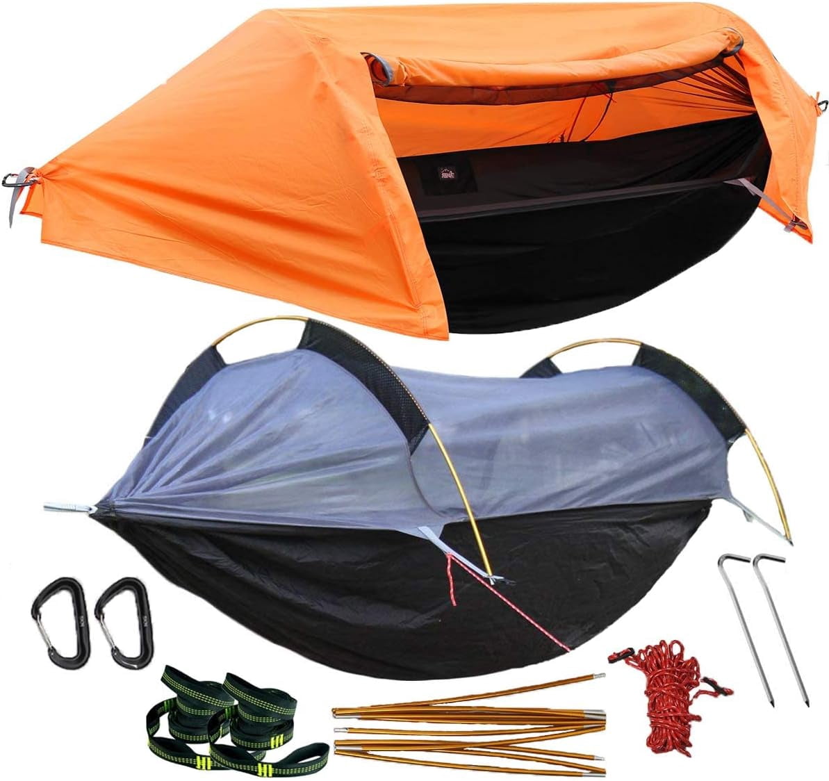 WintMing Hammock with Mosquito Net and Rain Fly Cover 3 in 1 Camping ...