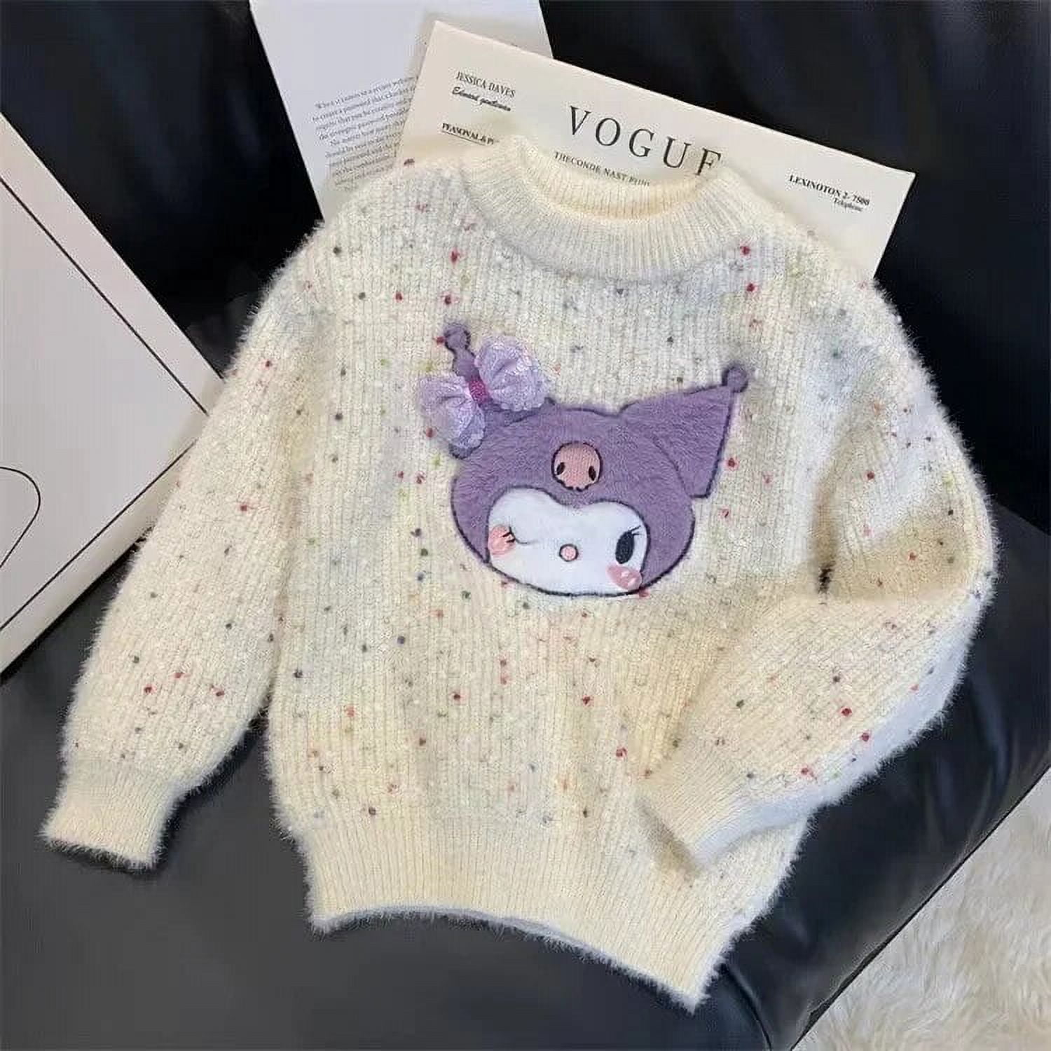 Winter 2023 Sanrio Stuff Kuromi My Melody Knitted Sweater Jacket Kids ...