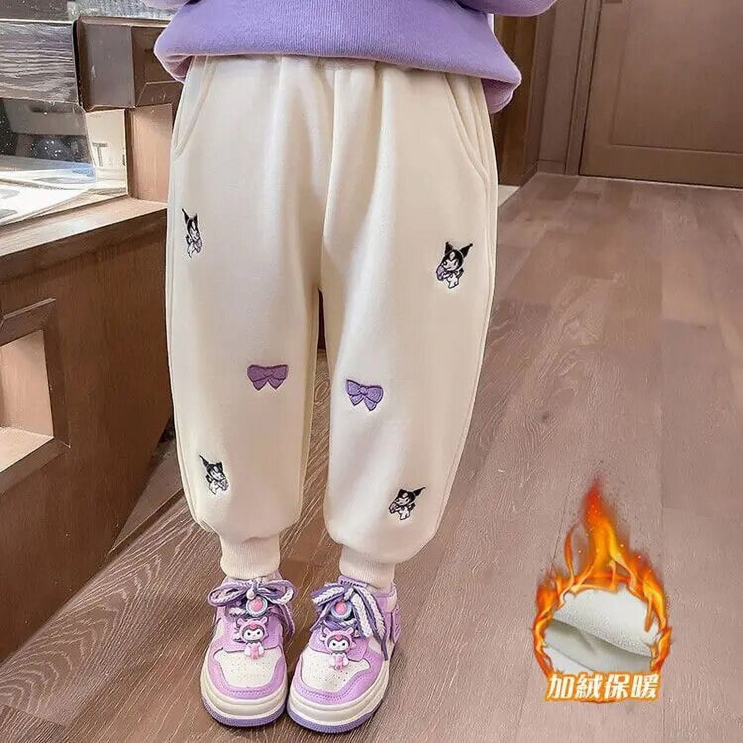 Winter 2023 Sanrio Stuff Kuromi Sweatpants Kids Fall Clothes Baby Anime ...