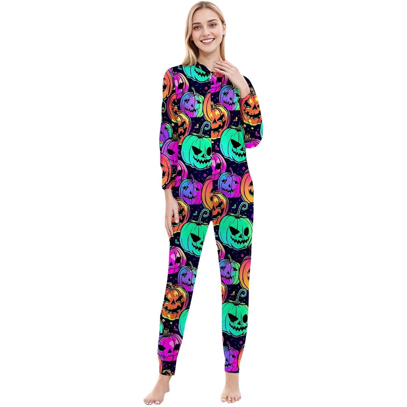 Winter 2024 Rainbow Pumpkin Print Family 4 Piece Set (Mom) - Walmart.com