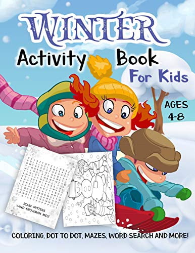Pre-Owned Winter Activity Book for Kids Ages 4-8: A Fun Kid Workbook ...