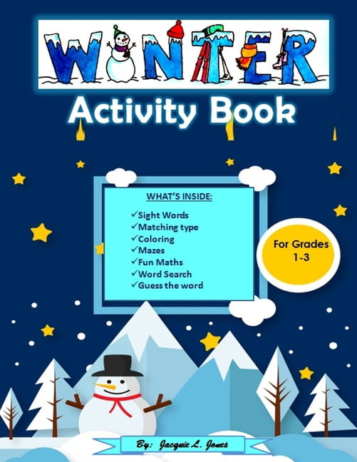 Winter Activity Books for Grades 1-3: A Math an Sight Word Activity ...